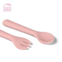 China BSCI Baby Silicone Fork And Spoon Tablewares Dinnersets Non Toxic for sale