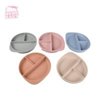 China Divided Eating Silicone Dinner Plate BPA Free Custom Baby Feeding Essentials for sale