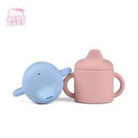 China Kids Training Sippy Straw Cup Food Grade Silicone Easy To Grab for sale