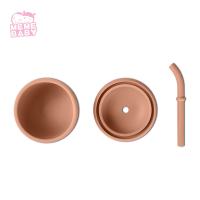 China Cute Chestnut Silicone Sippy Cup No Spill BPA Free Baby Straw Cup With Lid for sale
