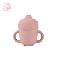 China No Spill Silicone Sippy Cup Learning Water Baby Cup With Lid Straw for sale