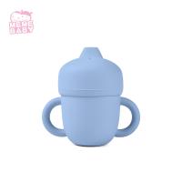China No Spill Silicone Sippy Cup Learning Water Baby Cup With Lid Straw for sale