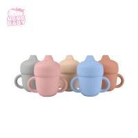 China LFGB Baby Silicone Straw Sippy Water Cup Easy To Clean Spillproof Independnt Drinking for sale