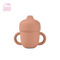 China LFGB Baby Silicone Straw Sippy Water Cup Easy To Clean Spillproof Independnt Drinking for sale