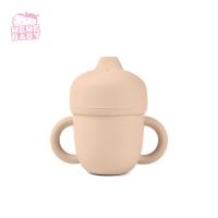 China LFGB Baby Silicone Straw Sippy Water Cup Easy To Clean Spillproof Independnt Drinking for sale