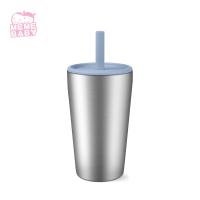 China Stainless Steel Baby Training Water Cup Drinking Bottle Insulated With Silicone Lid Straw for sale