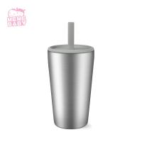 China Stainless Steel Baby Training Water Cup Drinking Bottle Insulated With Silicone Lid Straw for sale