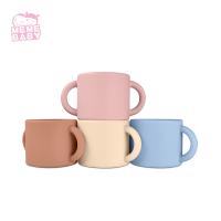 China Baby Training Silicone Sippy Cup Independent Drinking Milk Infants Supplies With Handles for sale