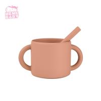 China Children Water Drinking Trainer Silicone Baby Cup Kids Dinner Feeding Tableware Set 120g for sale