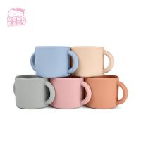 China Children Water Drinking Trainer Silicone Baby Cup Kids Dinner Feeding Tableware Set 120g for sale