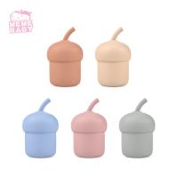 China Cute Cake Shape Silicone Sippy Cup Eco Nodic Christmas Kids Dinner Gift Set for sale