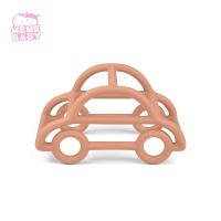 China Baby Soft Silicone Teether Bpa Free Car Shaped Foldable Kids Education Toddler Infant Soothing Teeth Hollowen Toy for sale