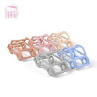 China Sensory Molar Car Shape Silicone Baby Teether Kids Teething Toys Christmas Gift Set for sale