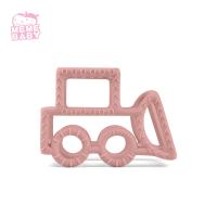 China Non Toxic Silicone Molar Teether Chewable Cute Disney Car Kids Play Teething Rattle Toy for sale