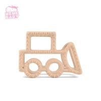 China Non Toxic Silicone Molar Teether Chewable Cute Disney Car Kids Play Teething Rattle Toy for sale