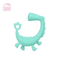 China Colorful Dinosaur Soft Silicone Teether Eco Friendly Stuffed Baby Animal Toys for sale