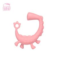 China Bpa Free Funny Dinosaur Chew Silicone Baby Teether For Toddler for sale