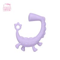 China Bpa Free Funny Dinosaur Chew Silicone Baby Teether For Toddler for sale