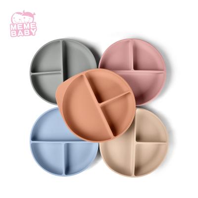 China Leak Proof Silicone Dinner Plate Silicone Dishware Non Slip for sale