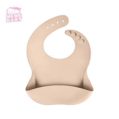 China Food Grade Silicone Food Catching Bib Anti Bacterial For Girls And Boys for sale