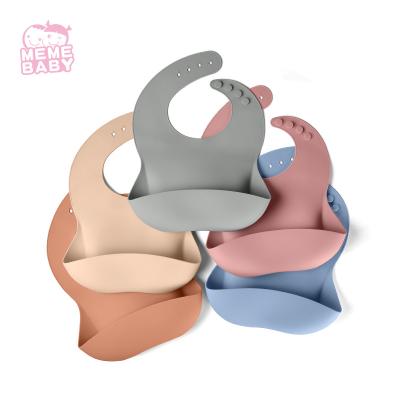 China Waterproof Silicone Baby Bib Food Catching Crumb Catcher Safe Infant Toddler Kid for sale