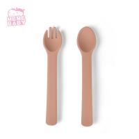 China Minimalist Style Silicone Fork And Spoon Set With BSCI Certificate for sale