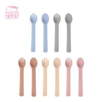 China Minimalist Style Silicone Fork And Spoon Set With BSCI Certificate for sale