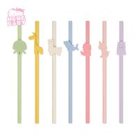 China Dishwasher Safe Silicone Reusable Straw Collapsible Customized Designs for sale