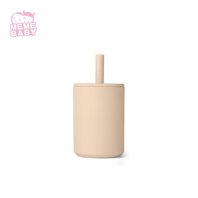 China Silicone Sippy Cup BPA Free Non Toxic Baby Straw Cup Multiple Colors for sale