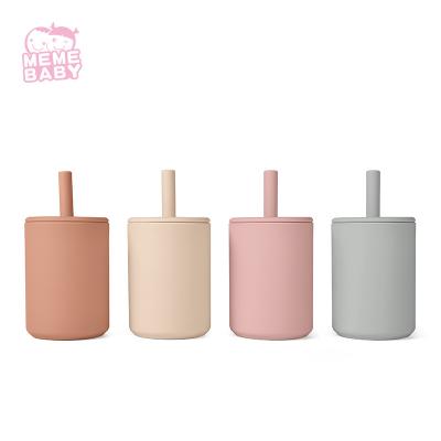 China MeMe Baby Unbreakable Silicone Feeding Cup Easily Hold 180ml for sale