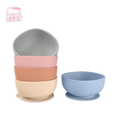 China Leak Proof Square Lightweight Silicone Bottom Mixing Bowls Set Infant Kid for sale