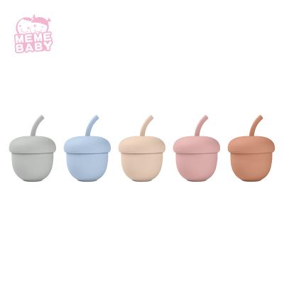 China Baby Use Chestnut Shaped Silicone Reusable Cups BPA Free small for sale
