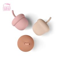China Acorn Shape Spill Proof Silicone Drinking Cup Reusable For Baby for sale