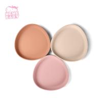 China Durable Weaning Plate Suction No Spill Triangle Rice Ball Shape for sale