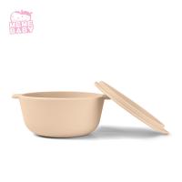 China Food Warmer Silicone Weaning Bowl Multiple Color Choices With Lid Handle for sale
