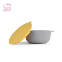 China Soft Food Grade Silicone Weaning Bowl Collapsible Bowl With Lid for sale