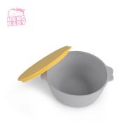 China Soft Food Grade Silicone Weaning Bowl Collapsible Bowl With Lid for sale