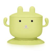 China BPA Free Rubber Silicone Suction Rabbit Shape With Lid Handles for sale