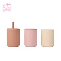 China 180ml Memebaby Silicone Sippy Cup With Straw Multiple Color Choices for sale