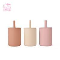 China 6oz Silicone Lid Sippy Cup Custom Silicone Drinking Cups Reusable Temperature Resistance for sale