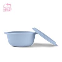 China Self Feeding Collapsible Silicone Weaning Bowl Dishwasher Microwave Safe With Lid for sale