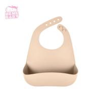 China LFGB BPA Free Waterproof Silicone Bib Gift Set Blue Color for sale