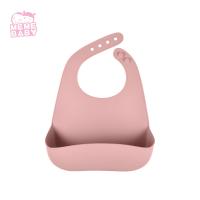 China LFGB BPA Free Waterproof Silicone Bib Gift Set Blue Color for sale