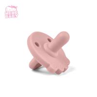 China Food Grade Flexible Silicone Nipple Pacifier Baby Teething Toy Round Shape for sale