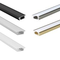 China 17*8mm Silver Black White Extrusion Channel Aluminum Profile for LED Strip Light for sale