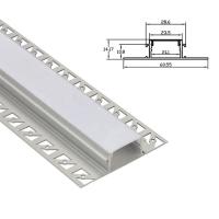 China Channel LED Plaster Profile Recessed Drywall LED Aluminum Profile For Ceiling Wall for sale