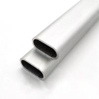China 6063 T5 Anodized Round Pipe 0.2 - 3mm Thickness Aluminum Oval Tube for sale