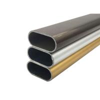 China 6063 T5 Anodized Round Pipe 0.2 - 3mm Thickness Aluminum Oval Tube for sale