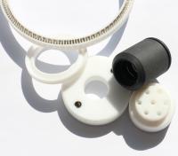 China High Temperature Resistant PTFE CNC Machined Round Rod with Hole Custom Size for sale