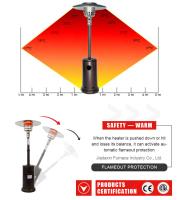 China Outdoor Gas Patio Heater 1200-2300mm Stainless Steel Umbrella Heater with Wheels CE ETL for sale